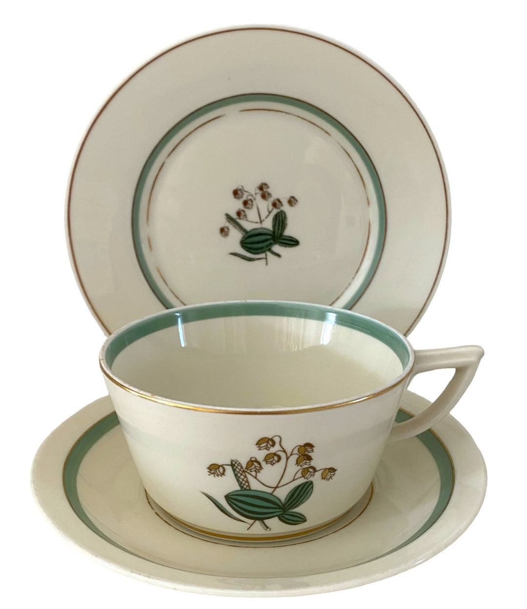 Fine Porcelain Royal Copenhagen Tea Cup and Saucer Set. Art Deco ...