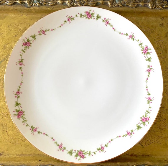 Large Round Serving Plate. Fine Porcelain Vintage 1950s - Etsy
