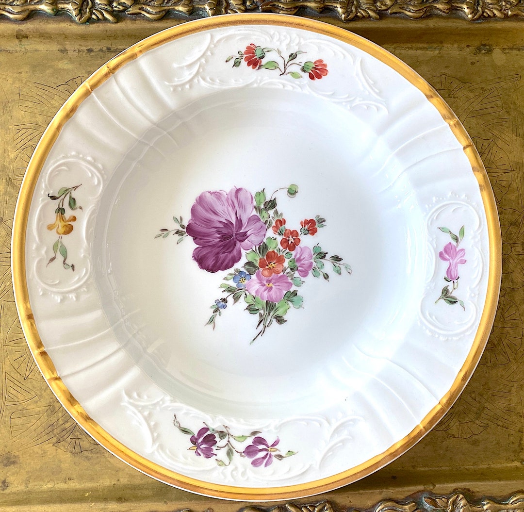 Royal Copenhagen Juliane Marie Denmark. Large Deep Plate. 25.5 Cm Diameter. Very Rare ...