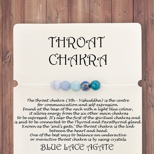 Throat Chakra Thyroid Bracelet Healing Bracelet Thyroid | Etsy