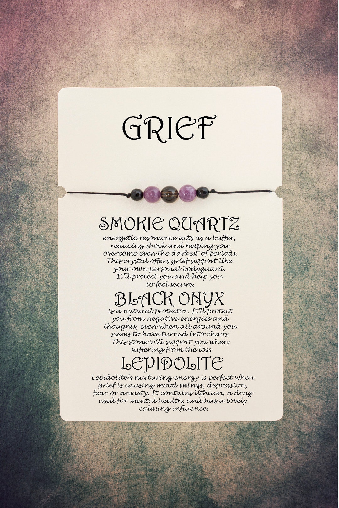 Grief Bracelet Healing Bracelet Sorrow Bracelet Handmade Bracelet ...