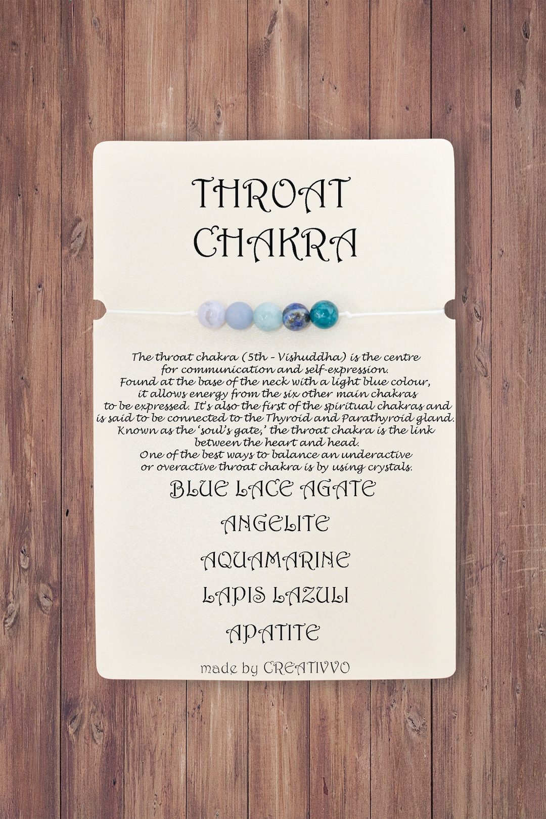 Throat Chakra, Thyroid Bracelet Healing Bracelet Thyroid Disorders ...