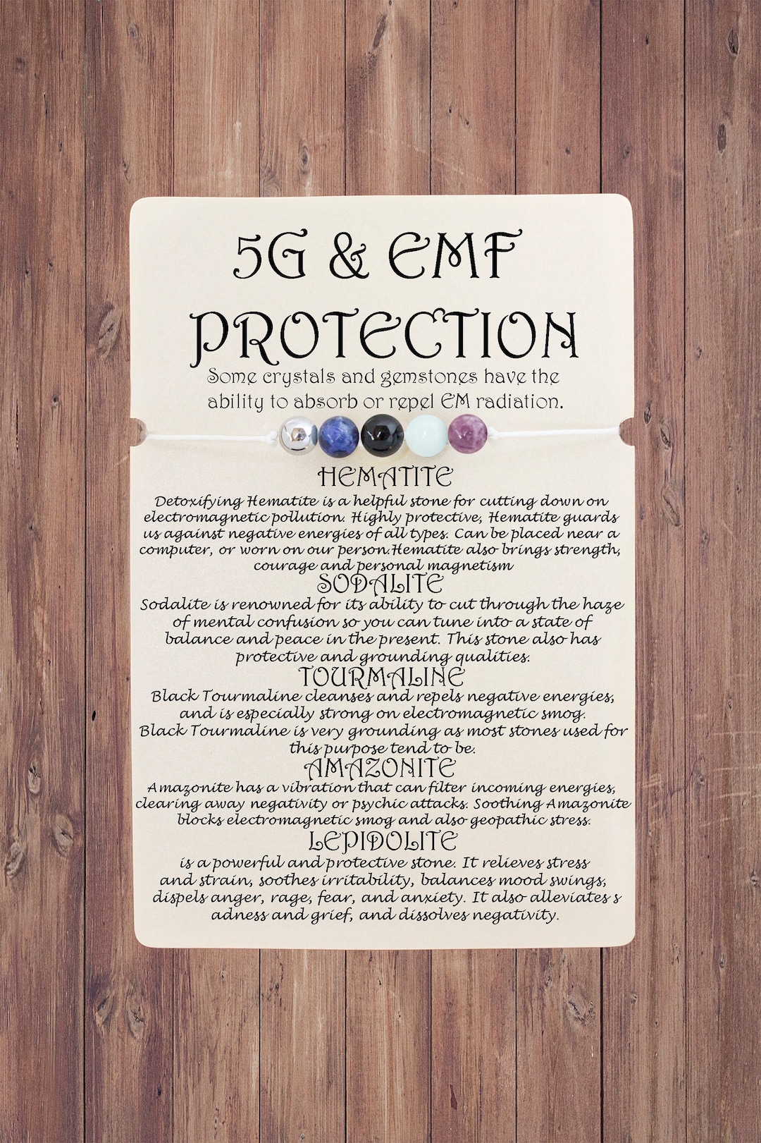 5G EMF Protection Bracelet Anklet Necklace Defence Bracelet Healing ...