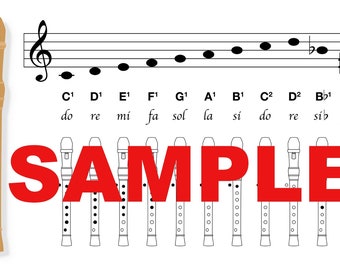 Flute Notes Chart - Etsy