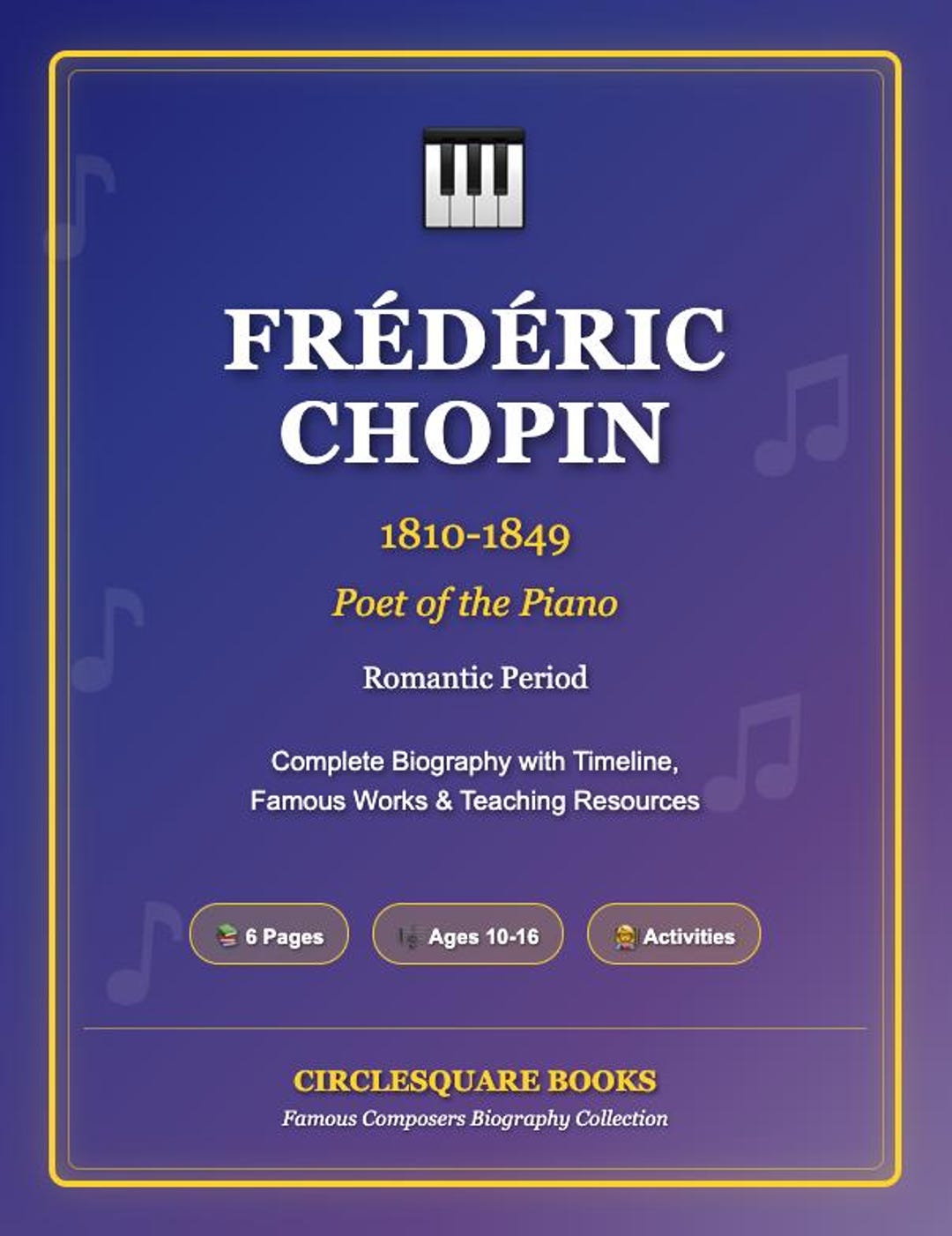 Chopin Biography PDF | Piano Music History | Romantic Period Composer ...