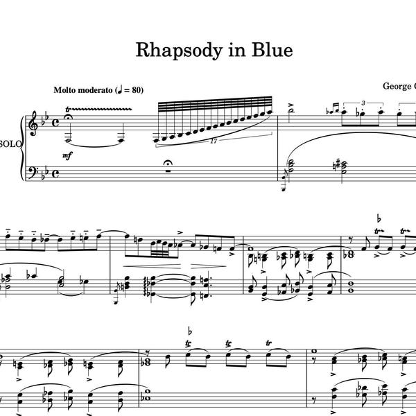 Gershwin Piano Music - Etsy