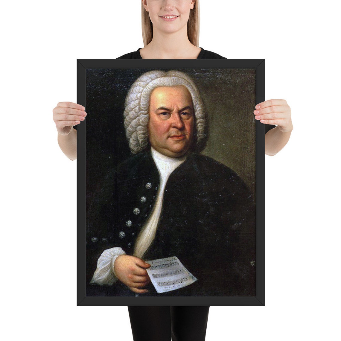 Composer: Johann Sebastian Bach Baroque Music Portrait on a Semi ...