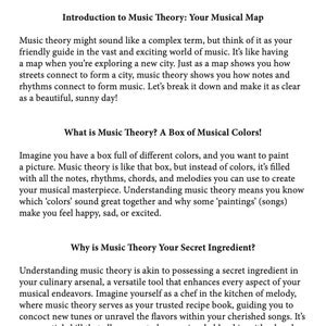 Piano Music Sheets the Fundamentals of Music Theory Booklet 1 Physical ...