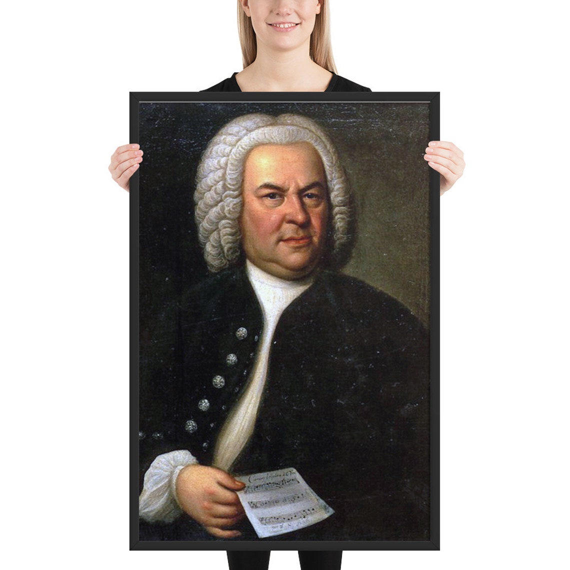 Composer: Johann Sebastian Bach Baroque Music Portrait on a Semi ...