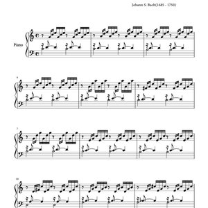 Piano Music Sheets - Bach Piano Masterpieces - Timeless Harmonies - 5 ...