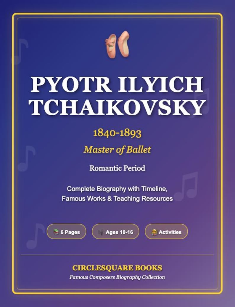 Tchaikovsky Biography PDF | Ballet Music History | Nutcracker Composer ...