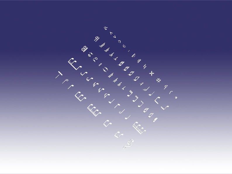 Image - Musical Notes Symbols for Notation SVG STL PNG - Digital ...