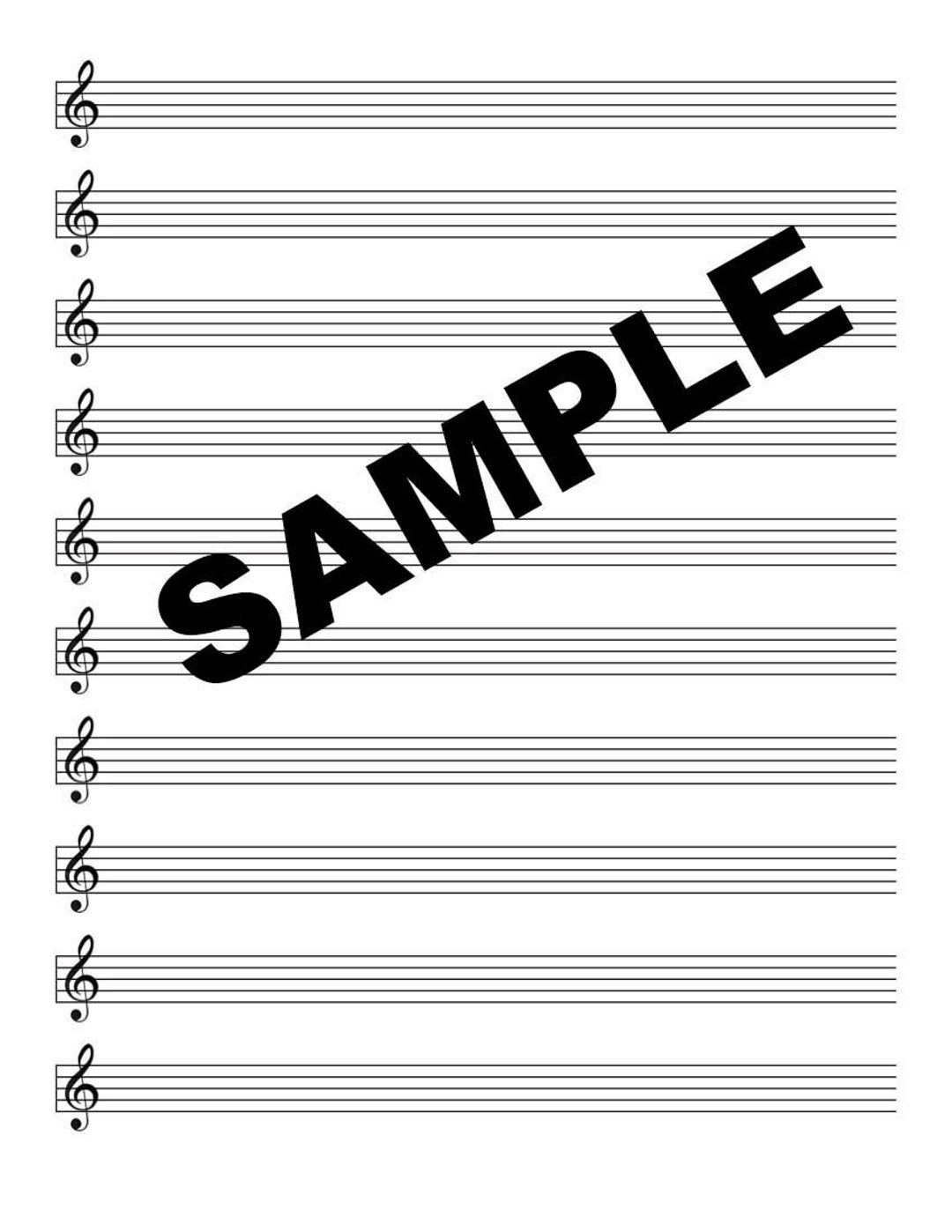 Guitar Music Sheets - Staff Blank Templates, String Blank Tablature for ...