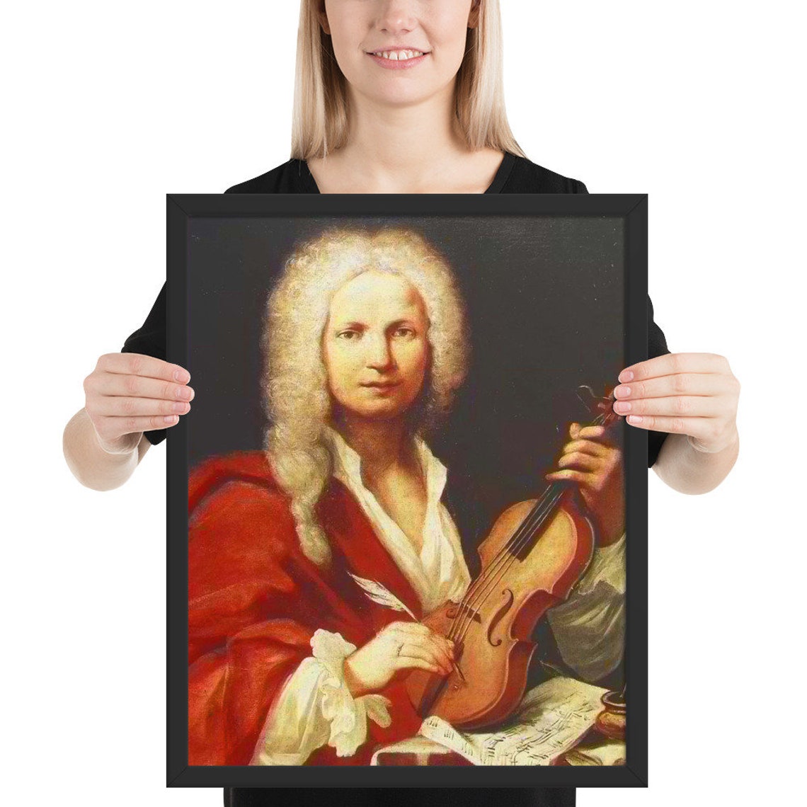 Antonio Vivaldi Portrait on a Semi-hardwood Frame Printed on a - Etsy ...