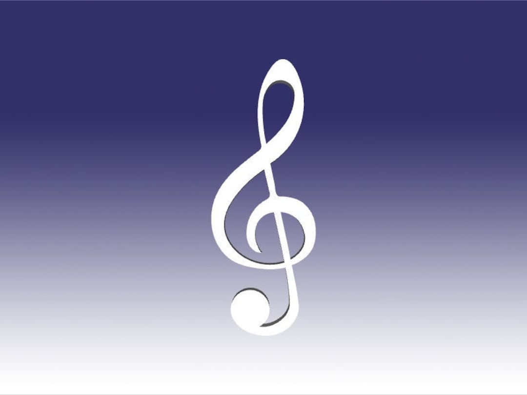 Image - Musical Symbol Notation Treble Bass Clef Grand Staff SVG STL ...