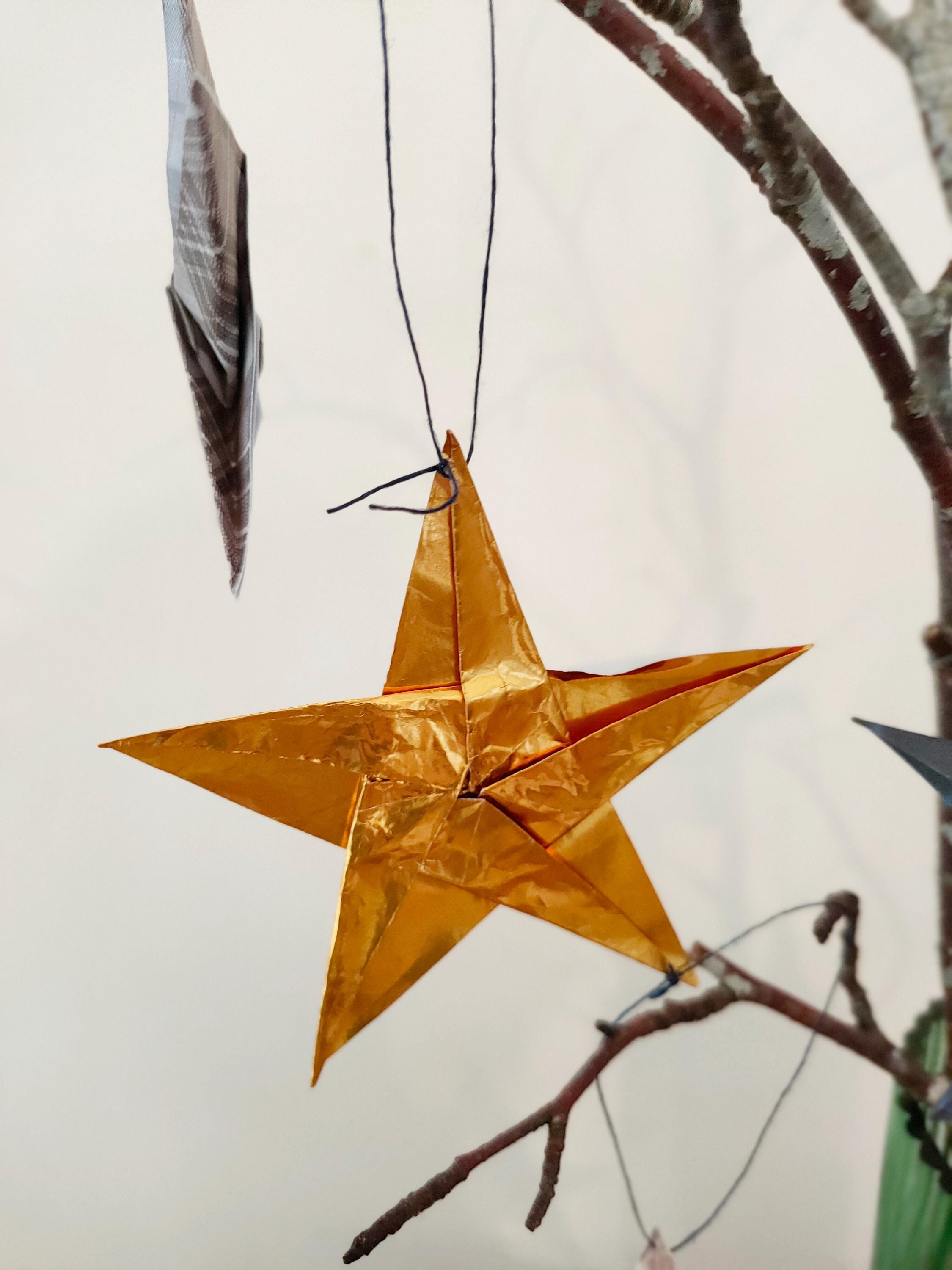 Origami Star Bauble | Christmas Star Paper Decoration | Eco Friendly ...