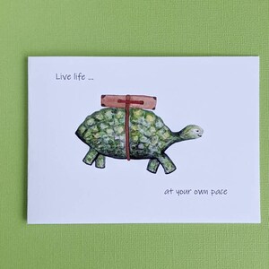 Tortoise Greetings Card Happy Birthday Card Travel | Etsy