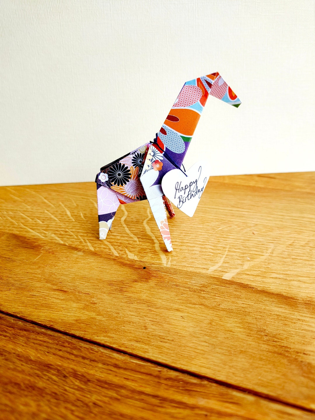 Origami Giraffe Card | Japanese Birthday Giraffe Gift | Anniversary - Etsy