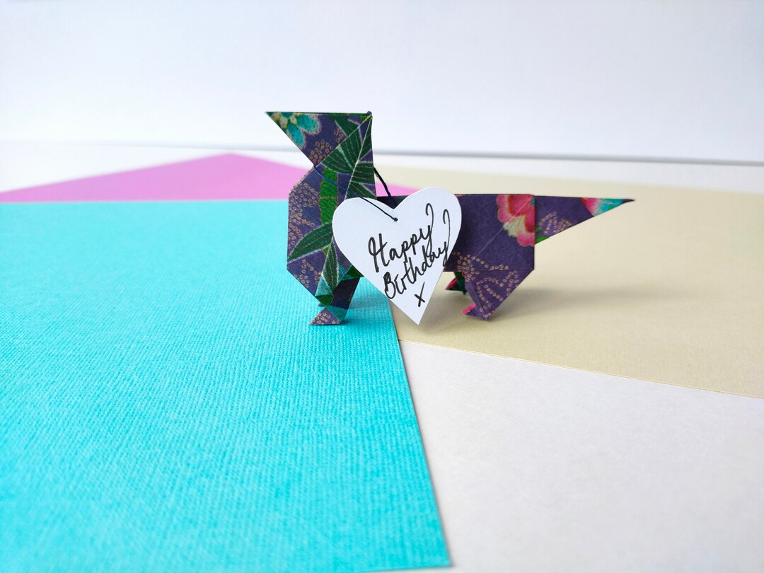 Happy Birthday Daschund Card | Sausage Dog Lover Card | Origami Love ...