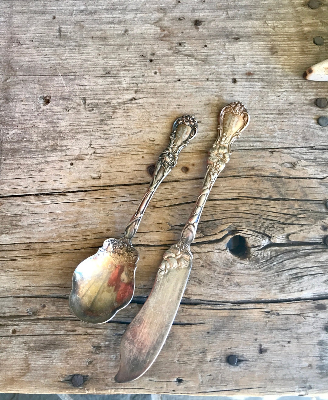 Silver Plate / R Wallace / 1835 / Master Butter Knife / Serving Spoon ...