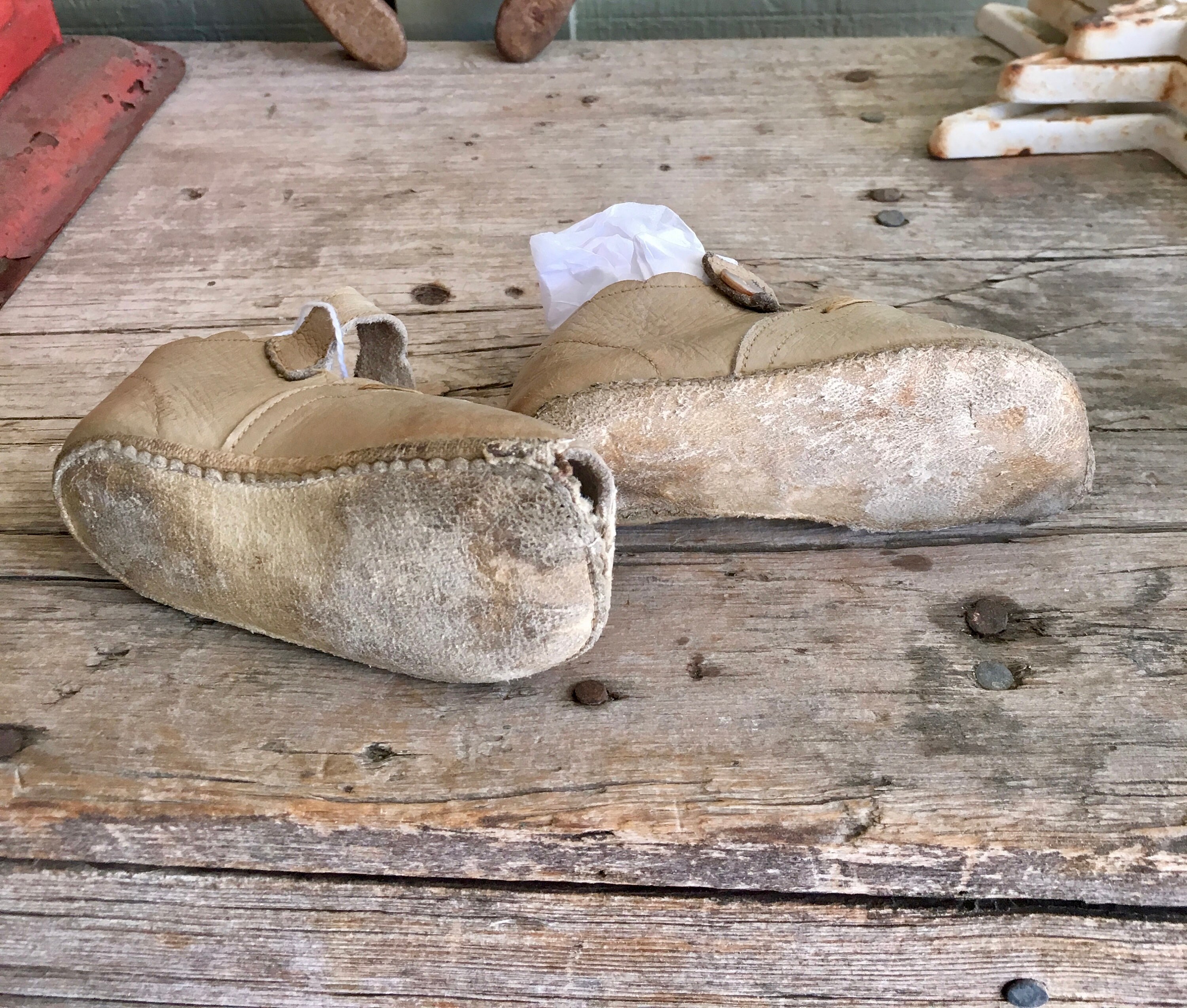 Leather Baby Booties / Shoes / Mary Jane / Tan / Beige / | Etsy