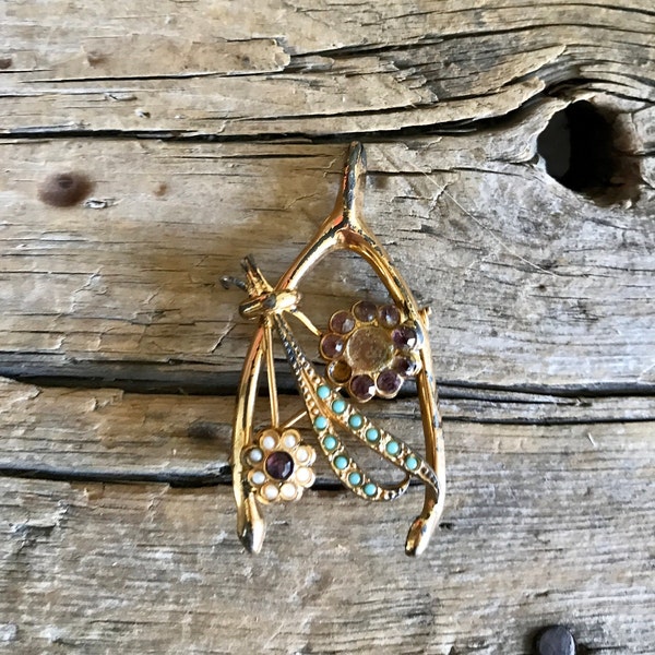 Vermeil Brooch - Etsy