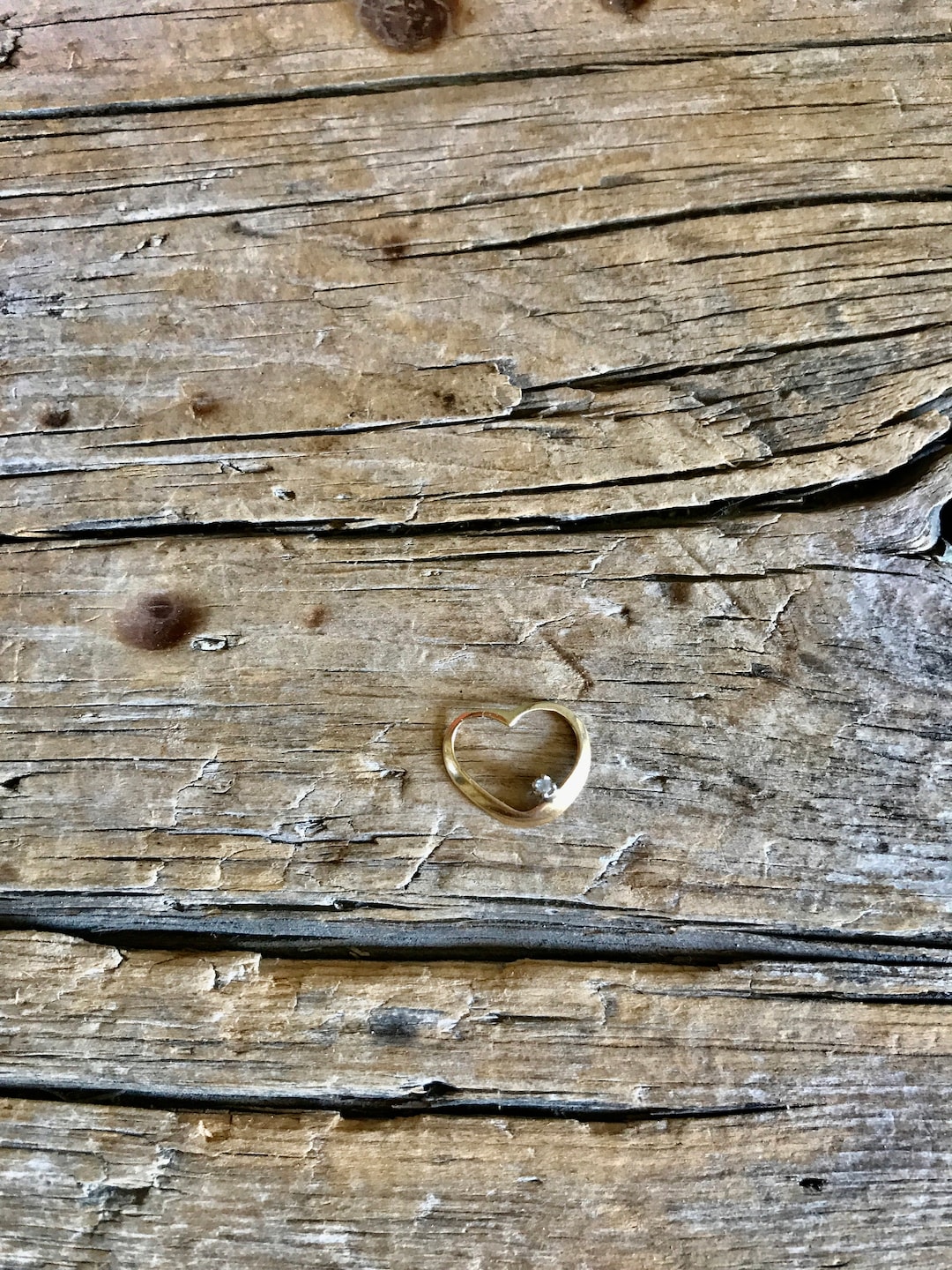 14K Gold / Yellow Gold / Floating Heart / Heart Pendant / Open Heart ...