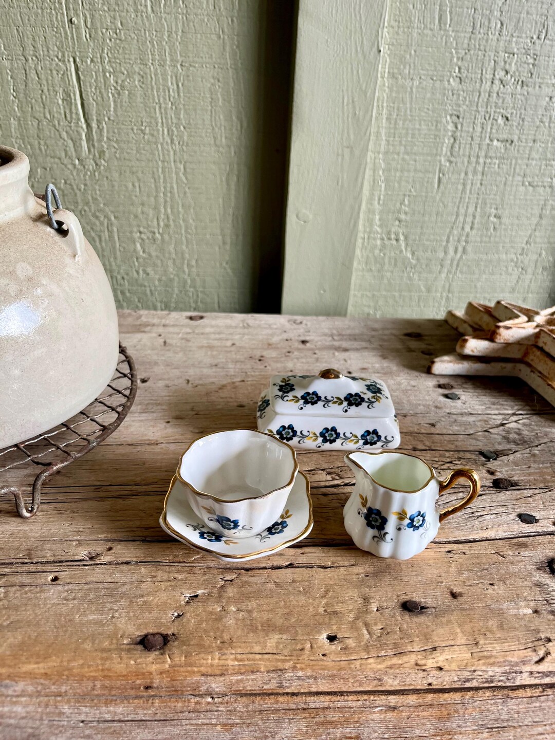 Sanford Tea Set / Miniature Set / Teacup and Saucer / Creamer Jug ...