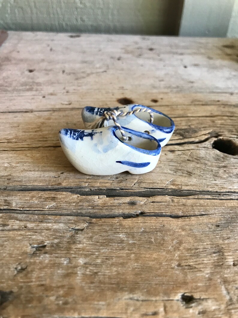 Delft Clogs / Mini Clogs / Porcelain / Blue and White / Windmill ...
