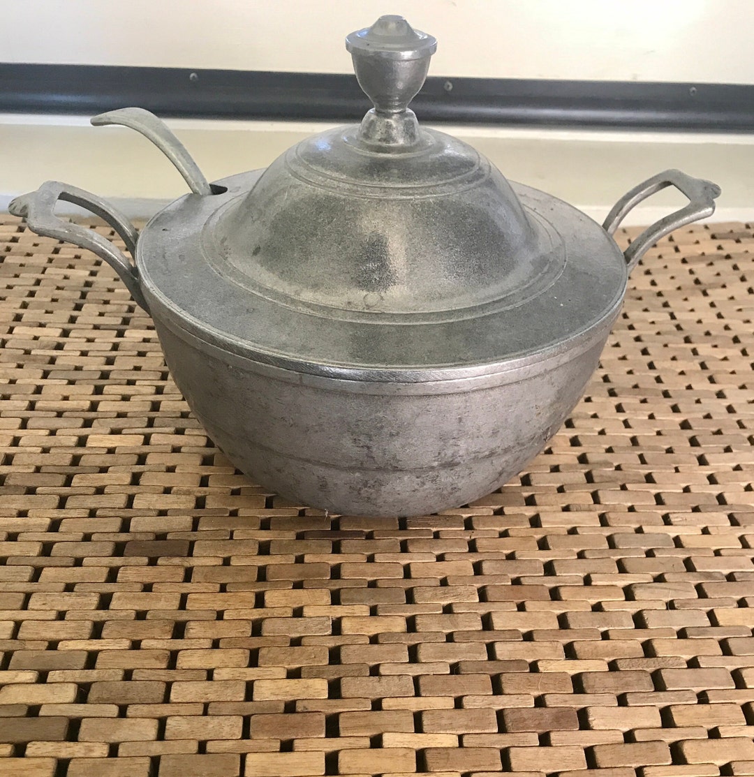 Pewter Tureen / Wilton Mount / Cookware Pot / With Lid and Ladle / Soup ...