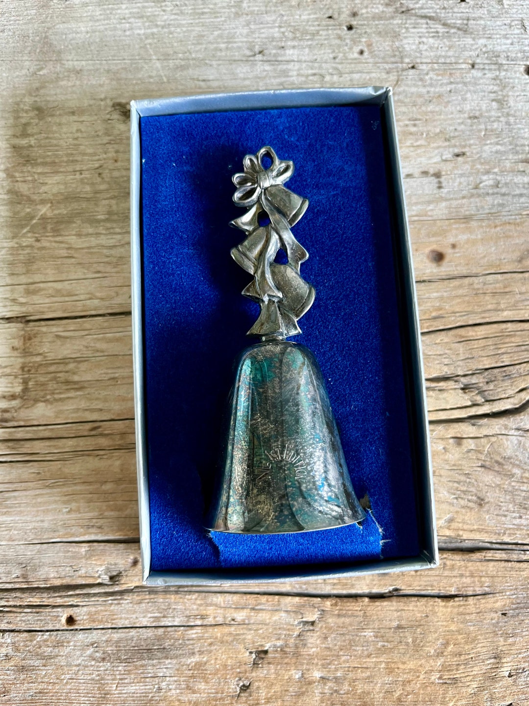 NE Silver Plate Bell / 3 Bells Handle / Maybe Reed & Barton / Aged ...