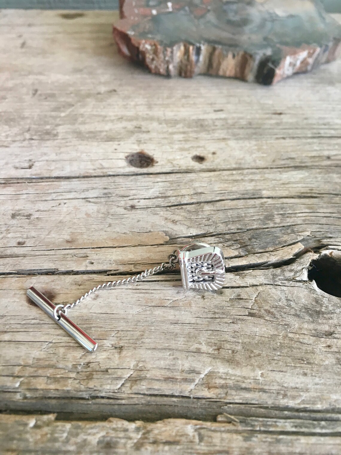 Swank Tie Tack / Belt Buckle Tie Pin / Silvertone / Tie Clip / Lapel ...