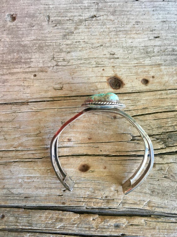 Native American / Sterling Silver Cuff / Pinto Valley… - Gem
