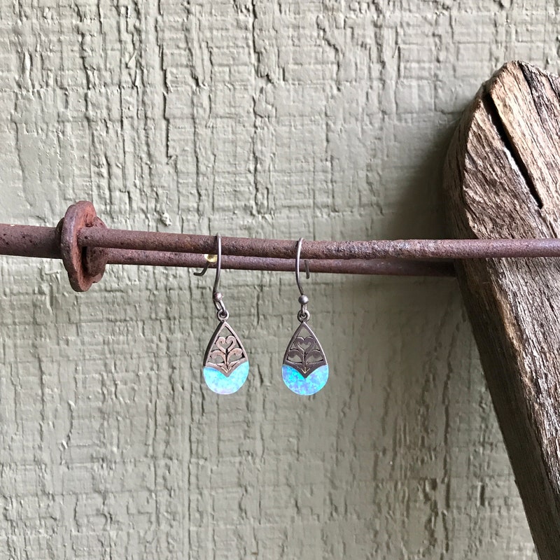 Blue Green Earrings - Etsy