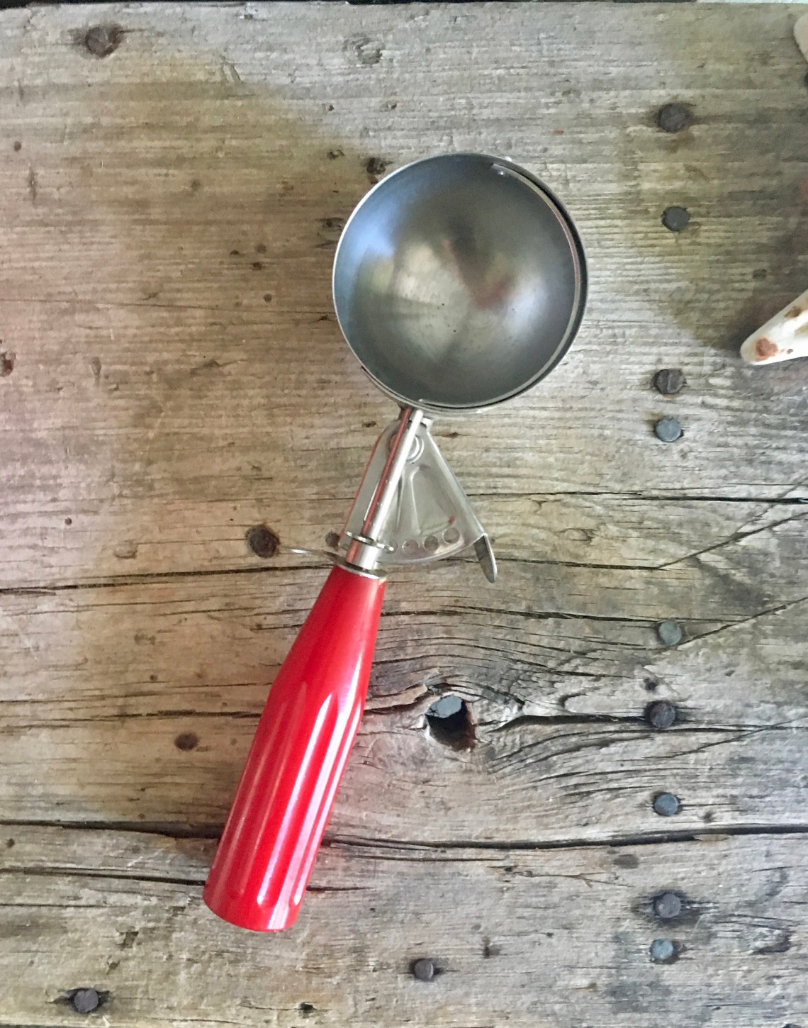 Maid of Honor / Stainless Steel / Scoop / Cherry Red Bakelite Handle ...