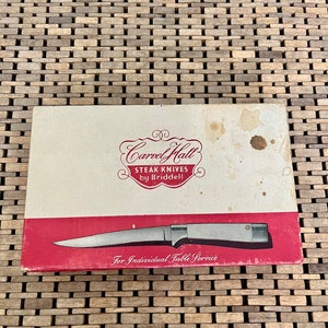 Carvel Hall / by Briddell / Boxed Set / 6 Steak Knives / Chrome Steel ...