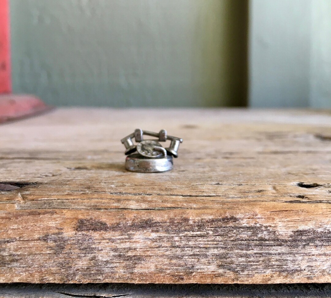 Sterling Silver Charm / Rotary Telephone / Phone Charm / Dial Telephone ...