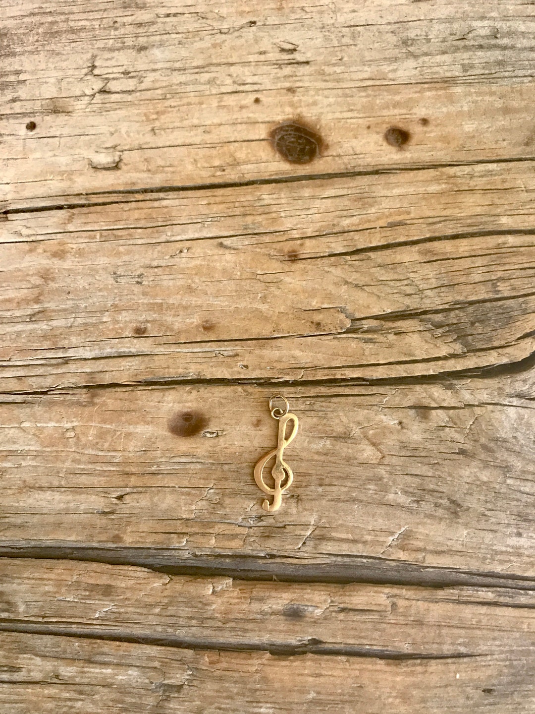 14K Gold / Musical Note / Treble Clef / Yellow Gold / Pendant / Music ...