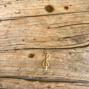 14K Gold / Musical Note / Treble Clef / Yellow Gold / Pendant / Music ...