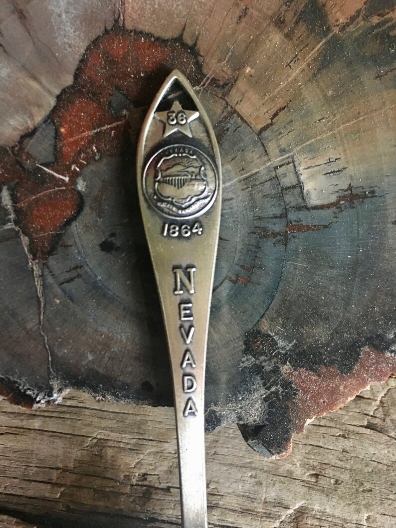Sterling Silver Spoon / Nevada / 36th State / Souvenir Spoon / | Etsy