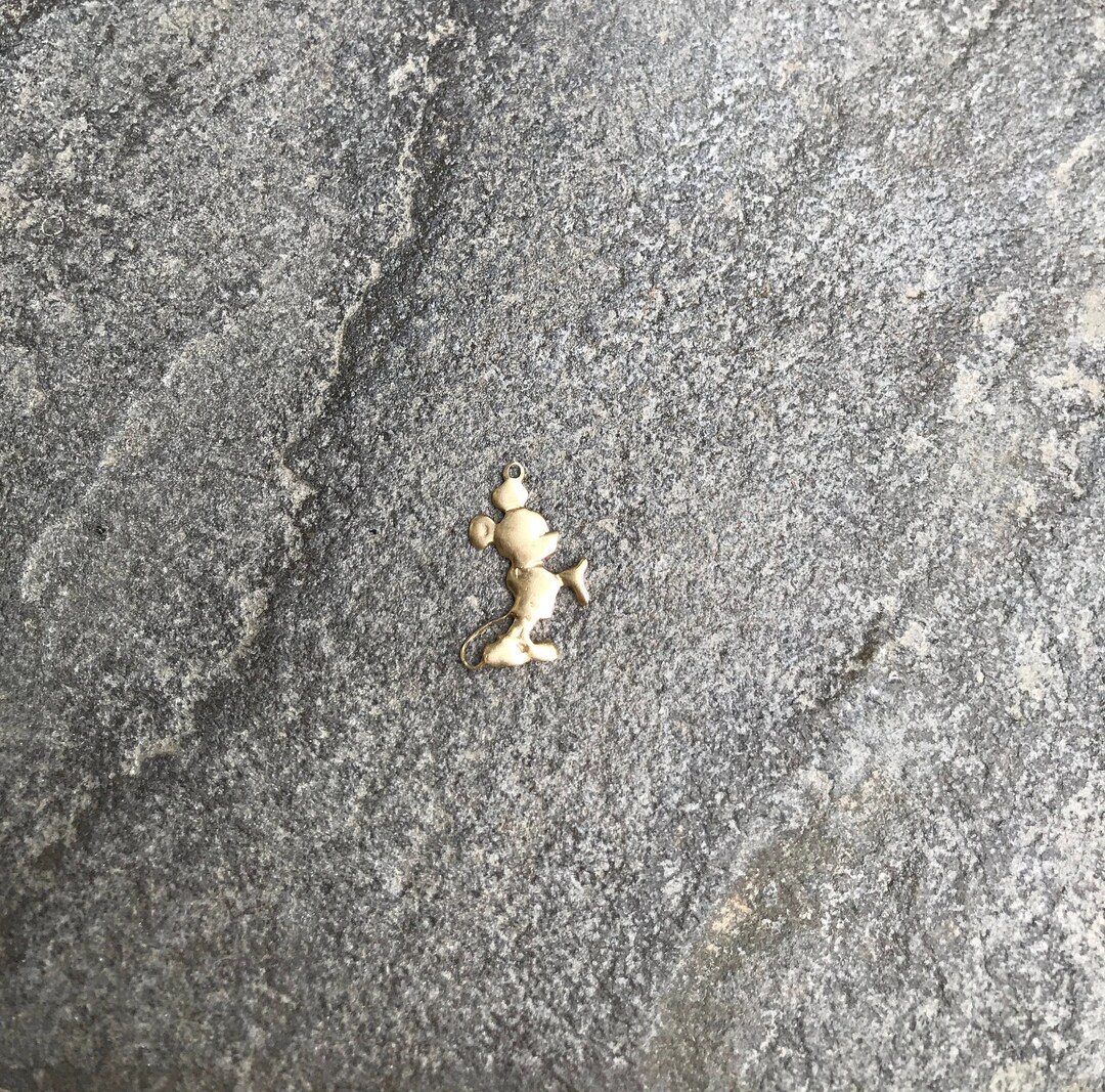 14k Gold / Mickey Mouse / Pendant or Charm / Yellow Gold / 0.75 Inch ...