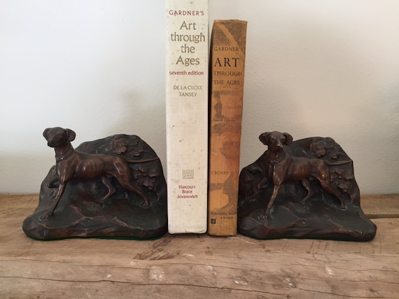 Bronze Over Spelter Bookends / Jennings Brothers / JB Hirsch | Etsy