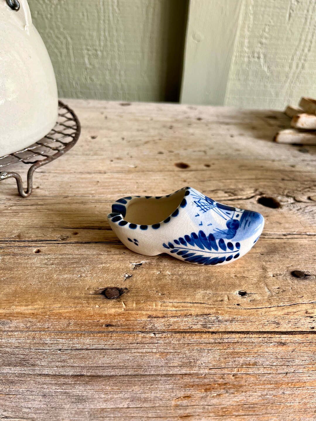 Delft Ashtray / Blue and White / Ceramic Clog / Individual Ashtray ...