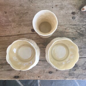 Belleek Pottery / Irish China / Ribbon Bow Pattern / Yellow / 2 Open ...