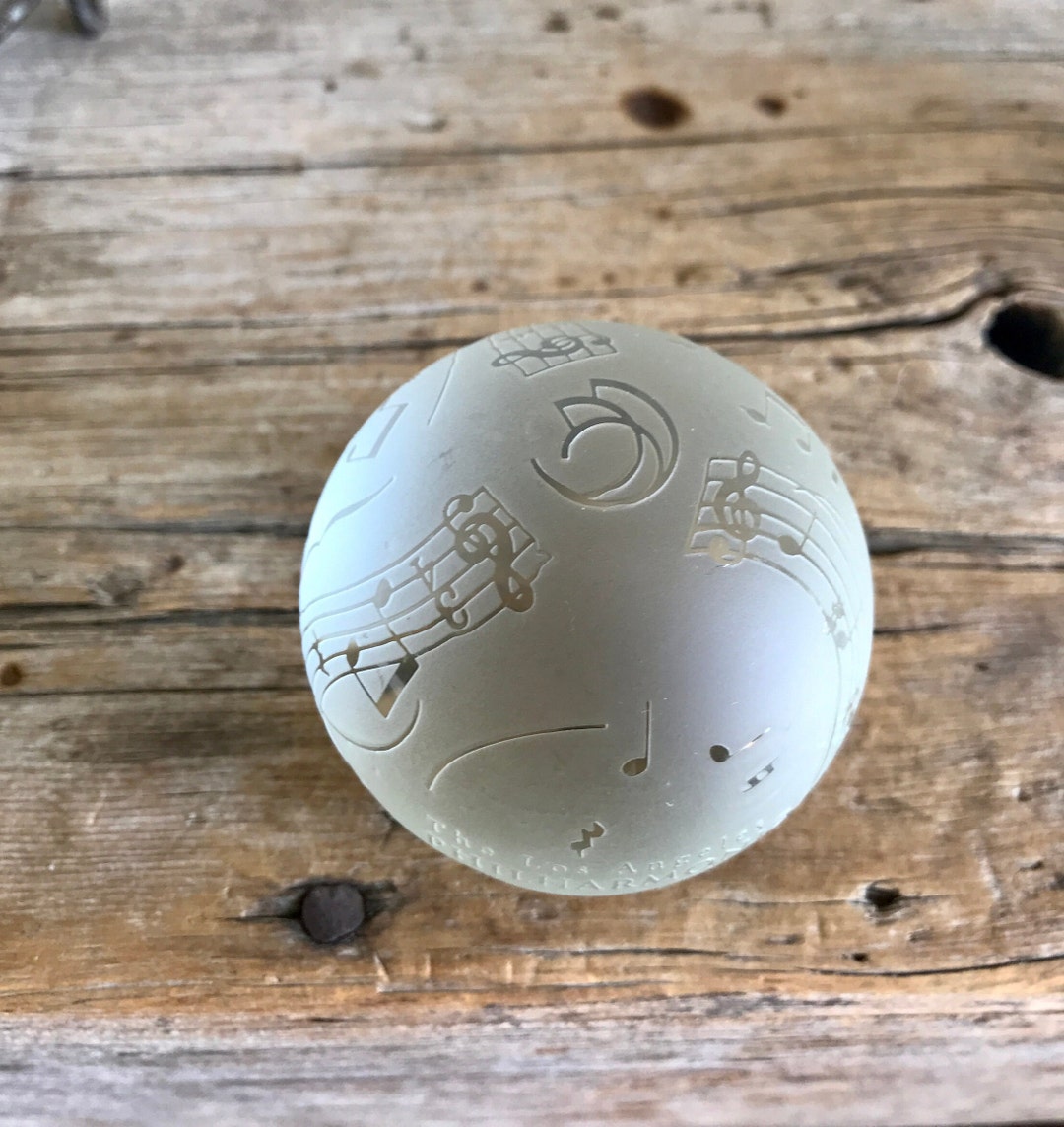 The Los Angeles Philharmonic / Glass Paperweight / Ball / Orb / Frosted ...