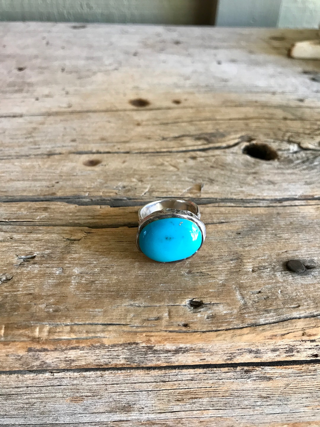 Sterling Silver / Peyote Bird / Santa Fe / Turquoise Stone / Big Oval ...