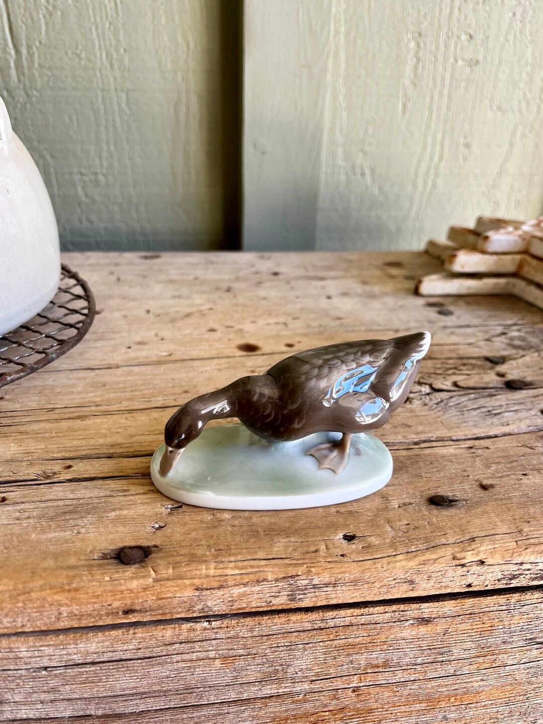 Rosenthal Porcelain / Duck Figurine / Brown Duck / Germany Handgemalt ...
