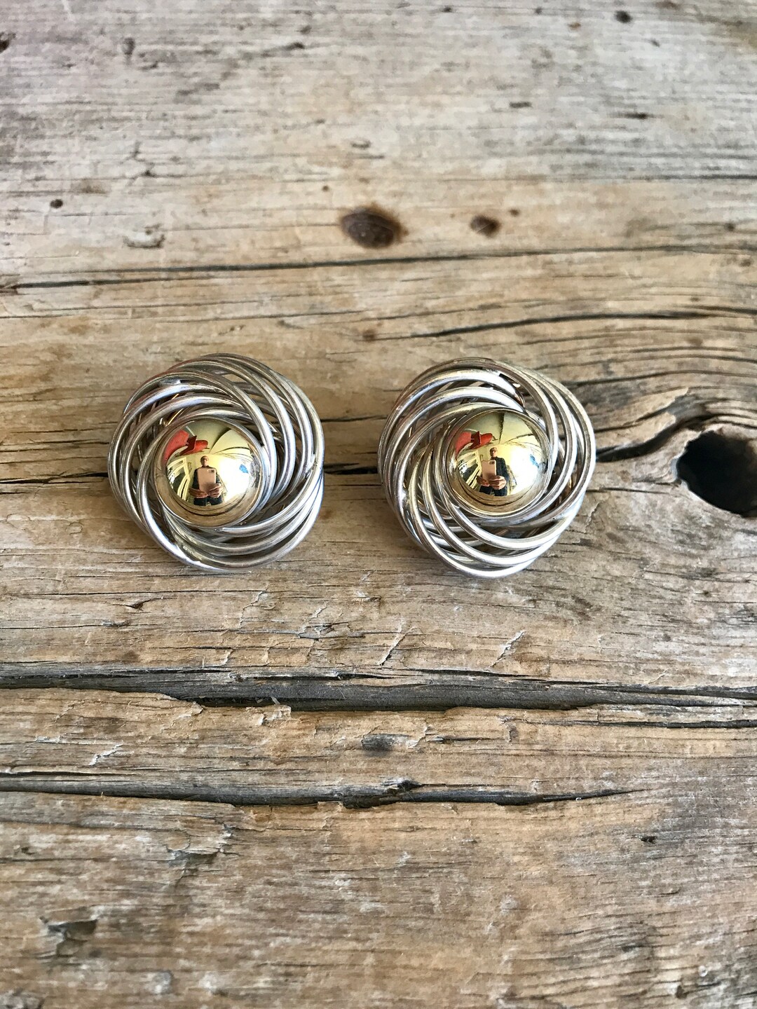 Peter Brams / 14K Gold / Sterling Silver / Post With Clip Backs ...