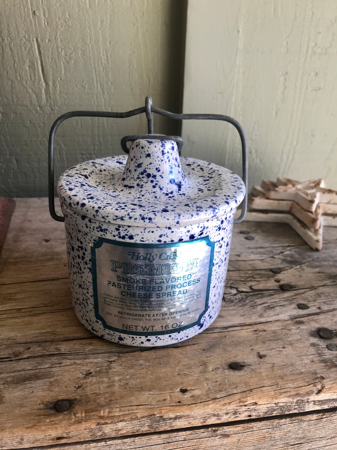 Holly Crest / Premium Cheese Spread / Cheese Crock / Butter Crock ...