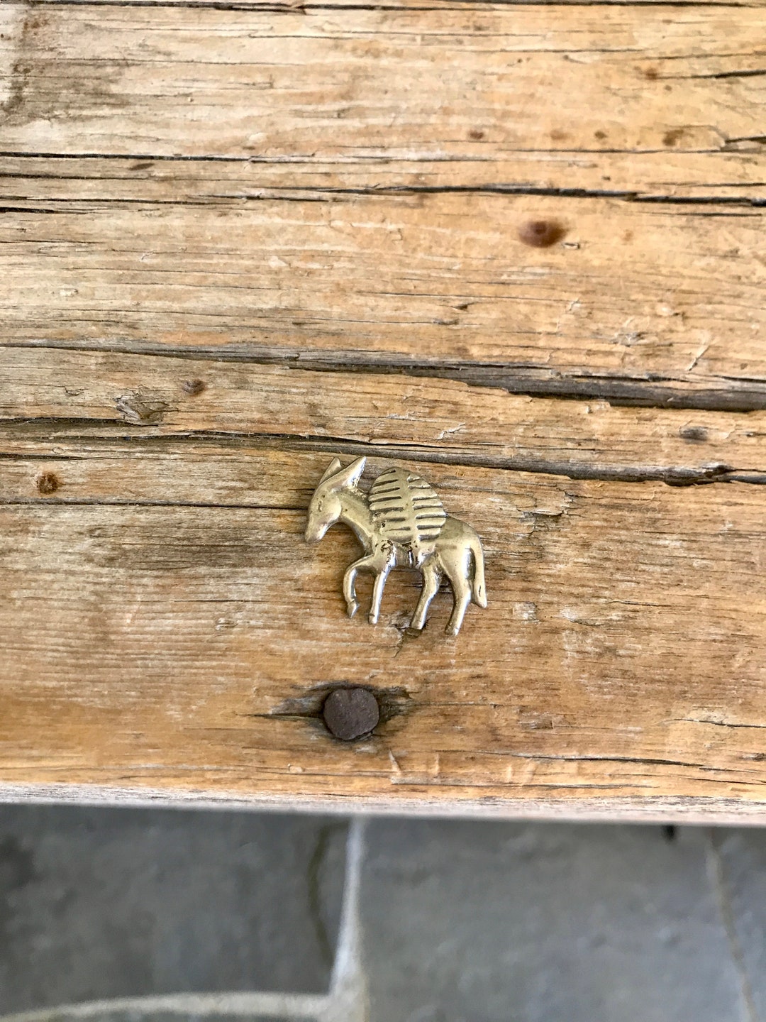 750 Silver / Donkey Pin / Carrying a Bundle / 1 Inch - Etsy